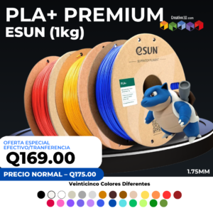 Filamento PLA+ eSun (25 colores diferentes) 1KG - 1.75mm - Creativo 3D